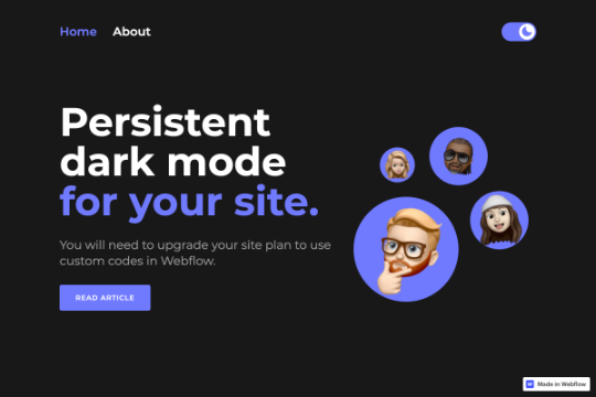 Persistent darkmode - Webflow